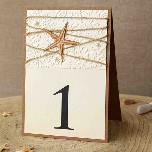 Beach Table Number Wedding Table Number Escort Cards - Etsy