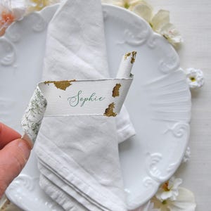 The Linen Verse Place Card, Scroll Edition, Minimalist Name Card With ...