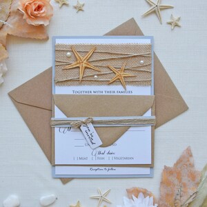 Semi-custom Invitations, Beach Wedding Invitation Card, Rustic ...