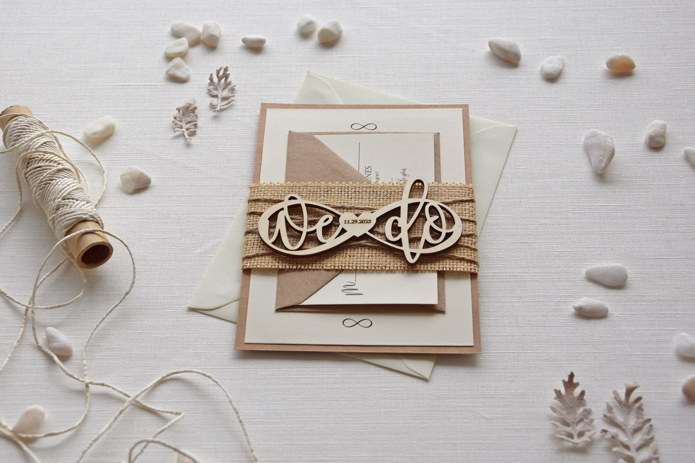 Personalized Rustic We Do Wedding Invitations, Personalized Wooden ...
