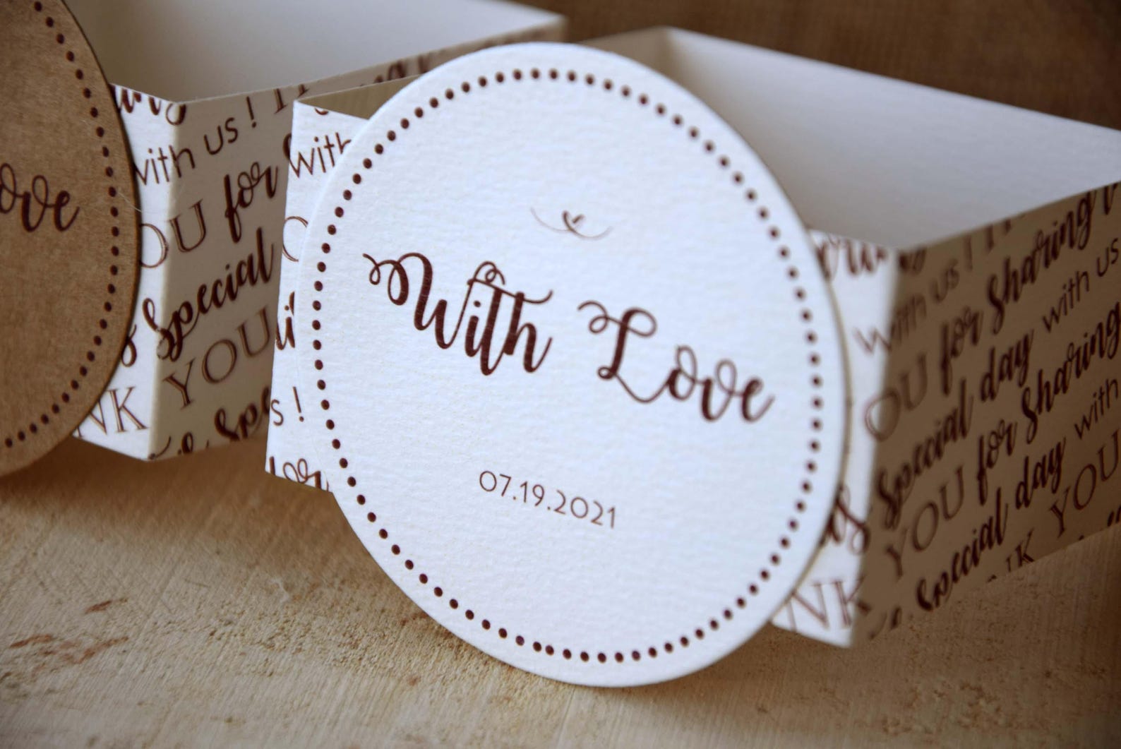 Personalized Square Wedding Favor Boxes, Custom Wedding Gift Boxes ...