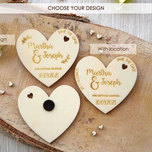Custom Save the Date Magnets, Autumn Save the Date Heart Magnets, Best ...