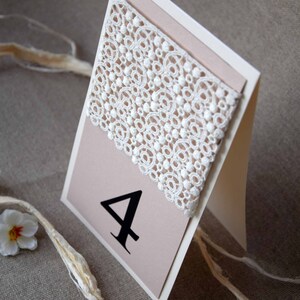 Wedding Lace Table Number, Rustic Table Number, Escort Cards, Wedding ...