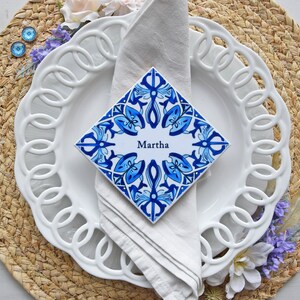 Set of 2 Portuguese Tiles With Guest's Name, Albufeira Collection ...