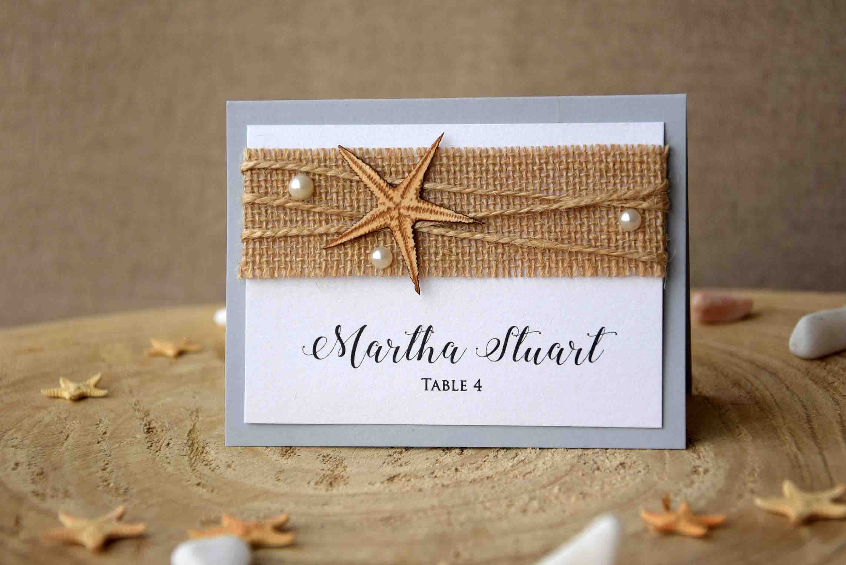 Beach Place Cards, Name Place Cards, Place Card Names, Beach Wedding ...