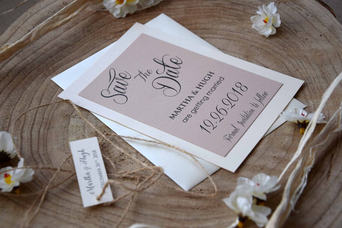 Save the Date Wedding Cards Elegant Wedding Save the Dates - Etsy