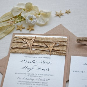 Rustic Beach Wedding Invitations, Beach Themed Wedding Invitations ...