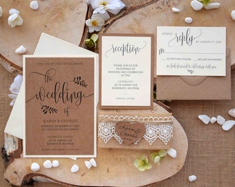 Rustic Lace Wedding | Etsy