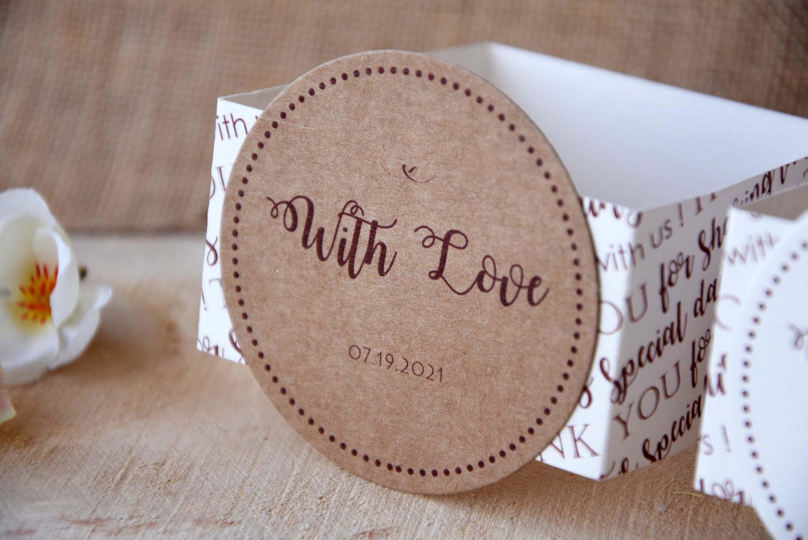 Personalized Square Wedding Favor Boxes, Custom Wedding Gift Boxes ...