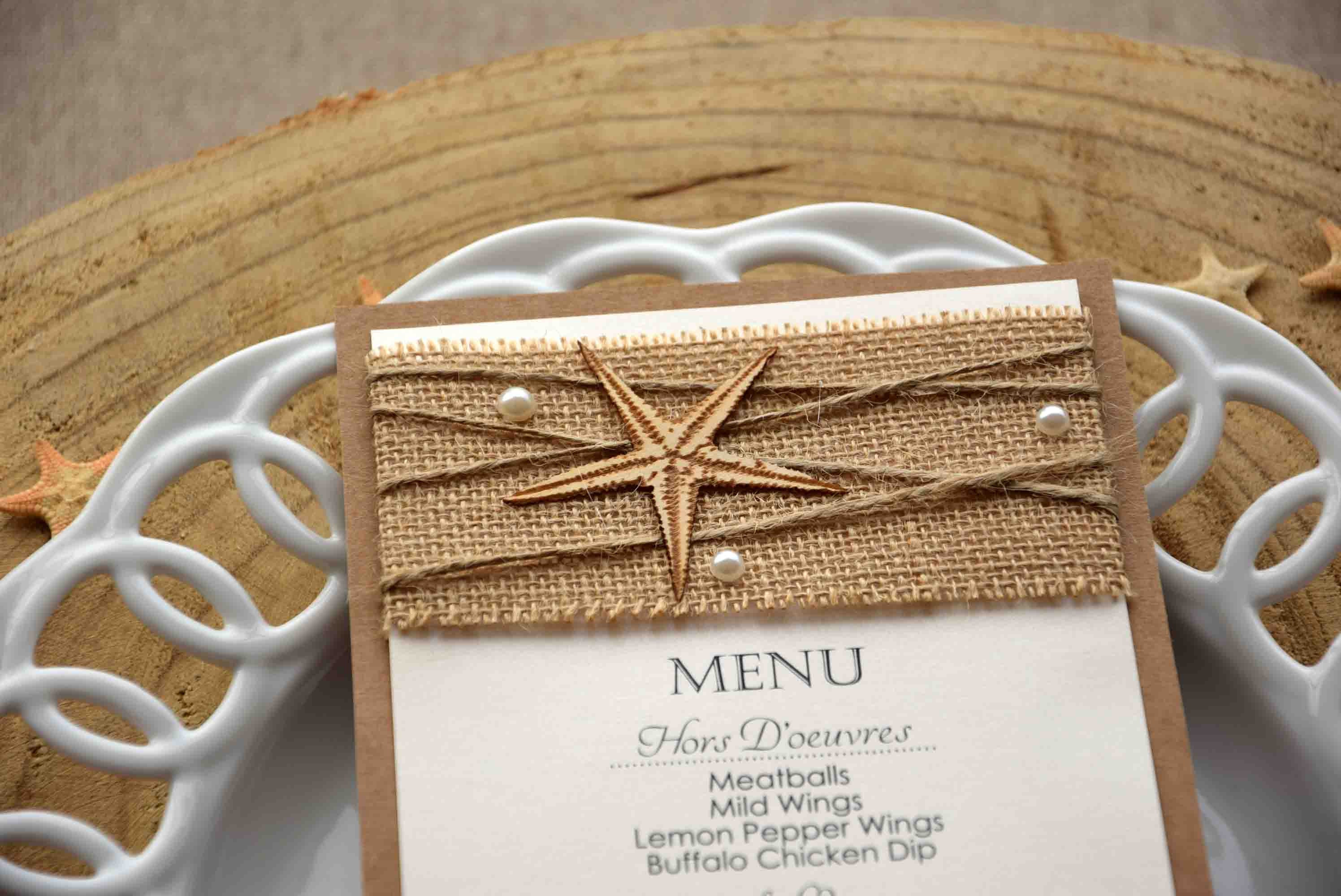 Beach Wedding Menu Wedding Dinner Menu Bridal Shower Menu - Etsy