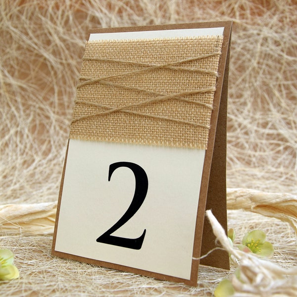 Burlap Table Numbers - Etsy