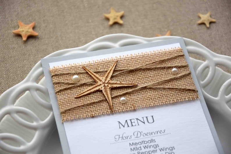 Beach Wedding Menu, Wedding Dinner Menu, Bridal Shower Menu, Rustic ...