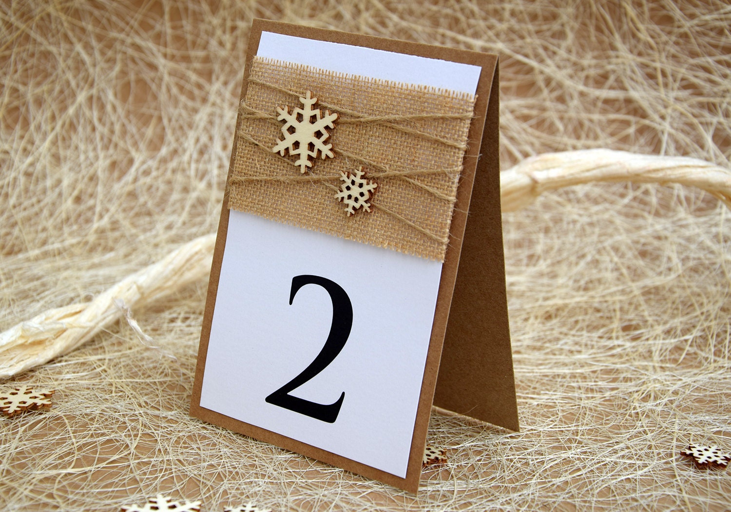 Winter Table Number, Winter Wedding, Snowflake Table Number, Rustic ...