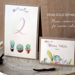 Cactus Wedding Table Numbers Succulents Table Numbers Unique - Etsy