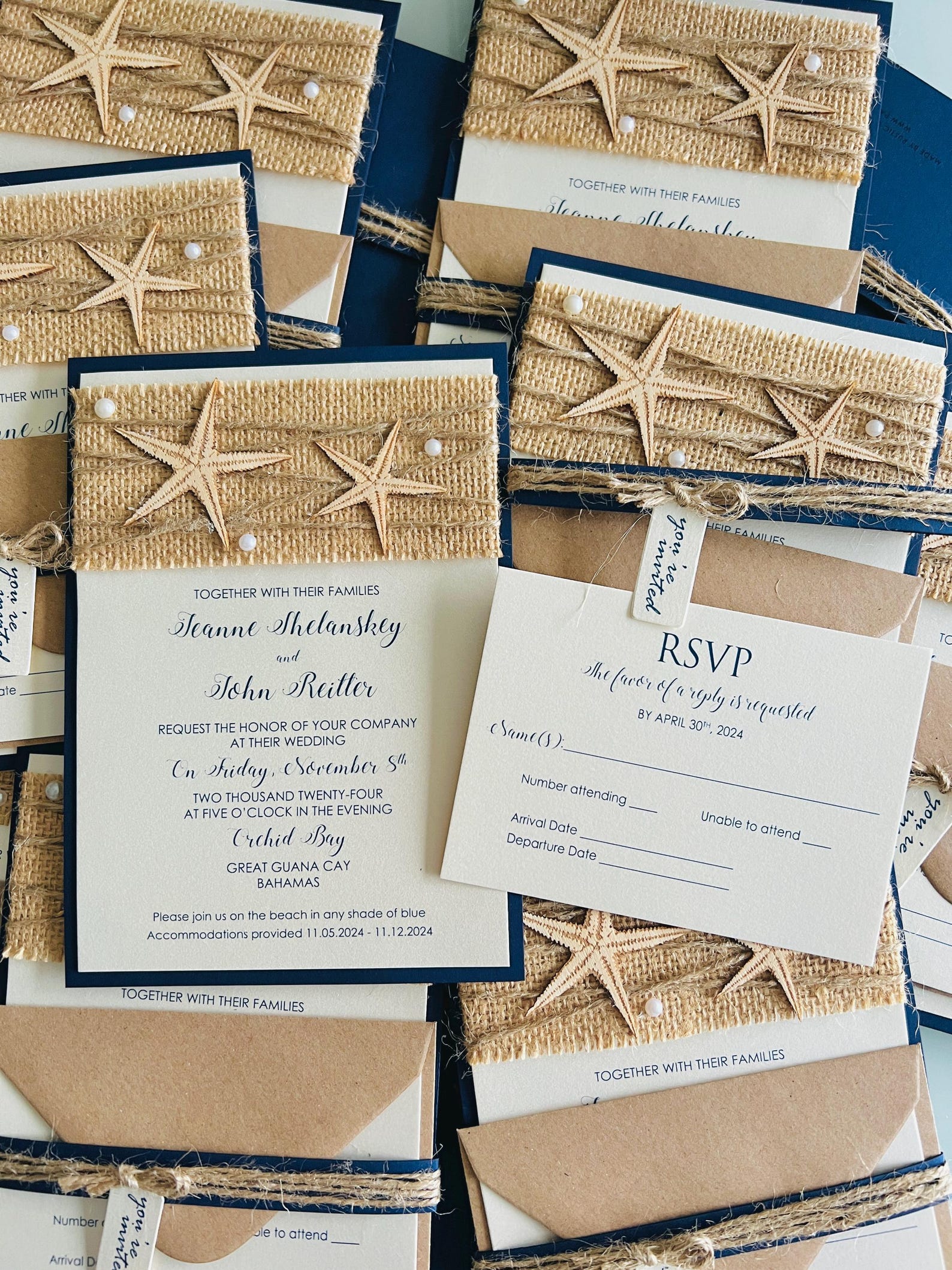 Rustic Beach Wedding Invitations, Beach Themed Wedding Invitations ...