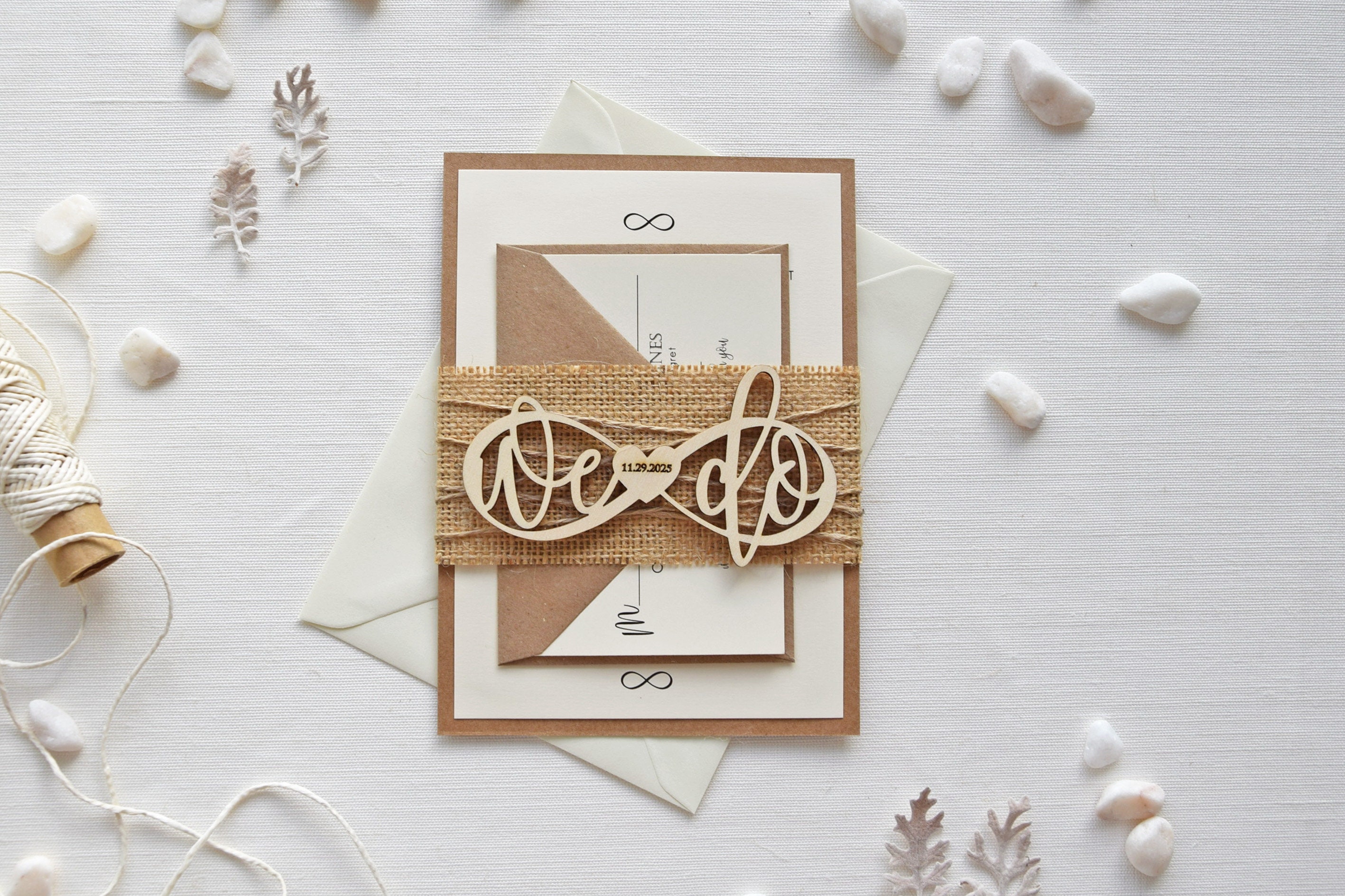 Personalized Rustic We Do Wedding Invitations, Personalized Wooden ...