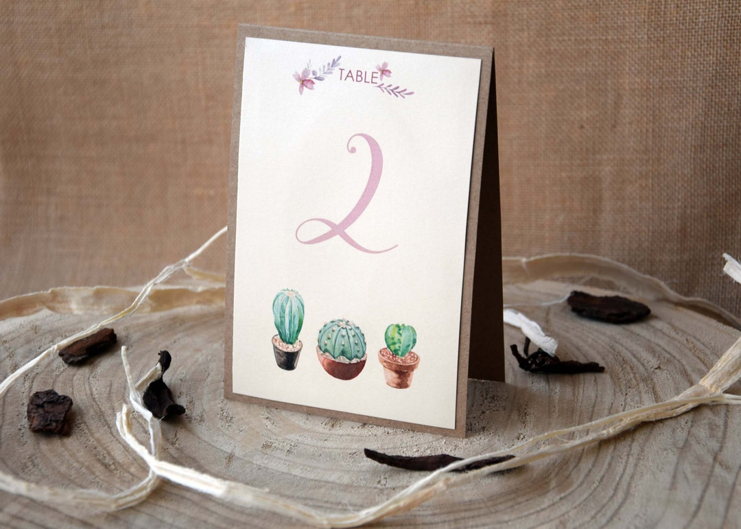 Cactus Wedding Table Numbers Succulents Table Numbers Unique - Etsy