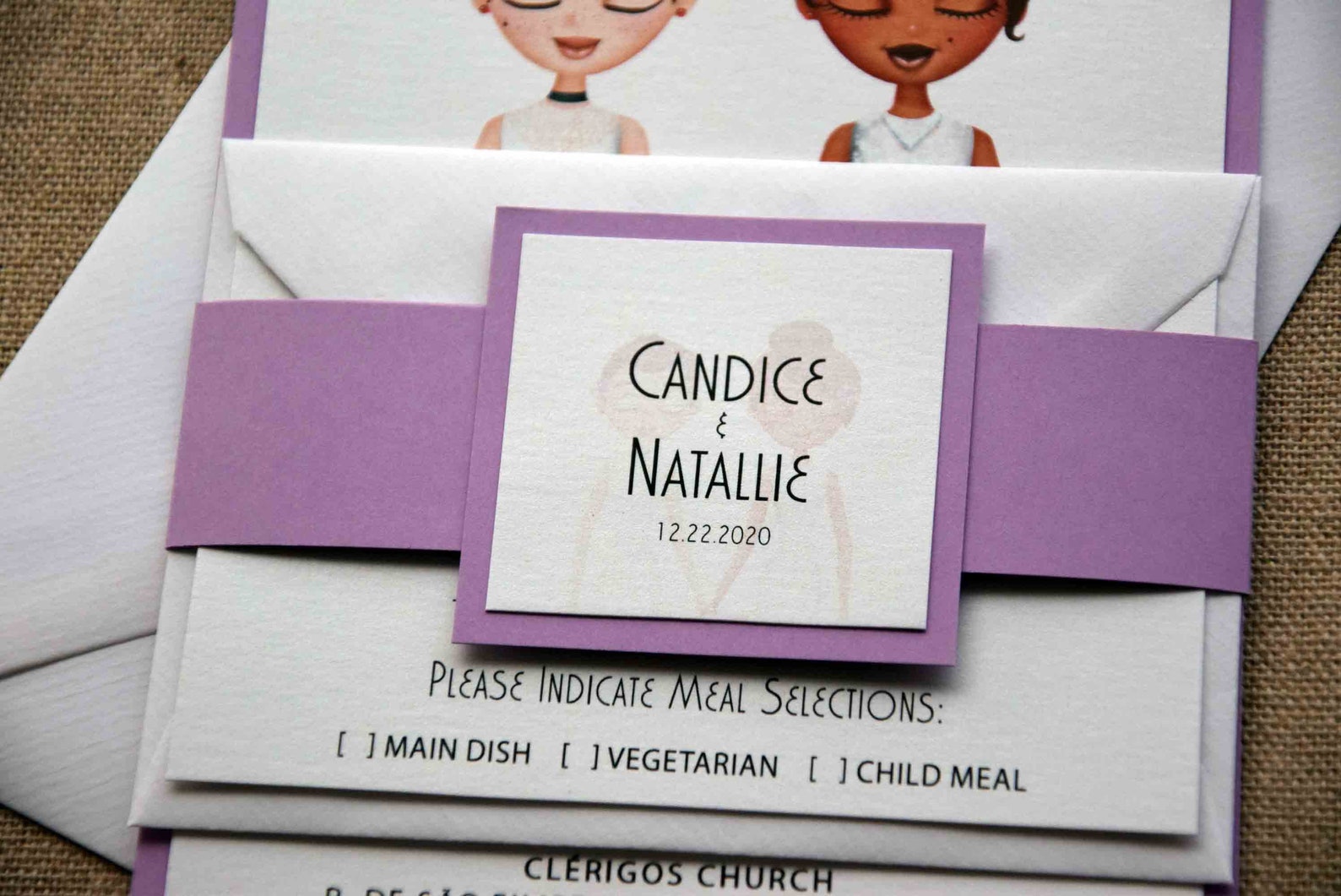 Personalized Portrait Invites Same Sex Wedding Invitations Etsy