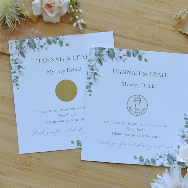 Wedding Favour Drink Scratch - Etsy