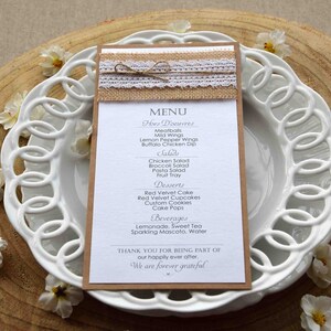 Rustic Wedding Dinner Menu, Wedding Dinner Menu, Wedding Menu, Bridal ...
