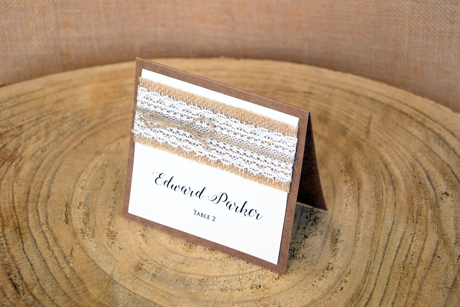 White Lace Wedding Place Cards, Rustic Place Cards, Escort Cards ...