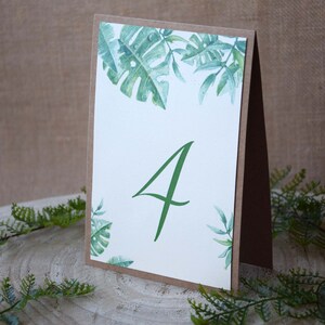 Botanical Wedding Table Numbers, Leafs Table Numbers, Botanical Leafs ...