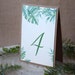 Botanical Wedding Table Numbers, Leafs Table Numbers, Botanical Leafs ...