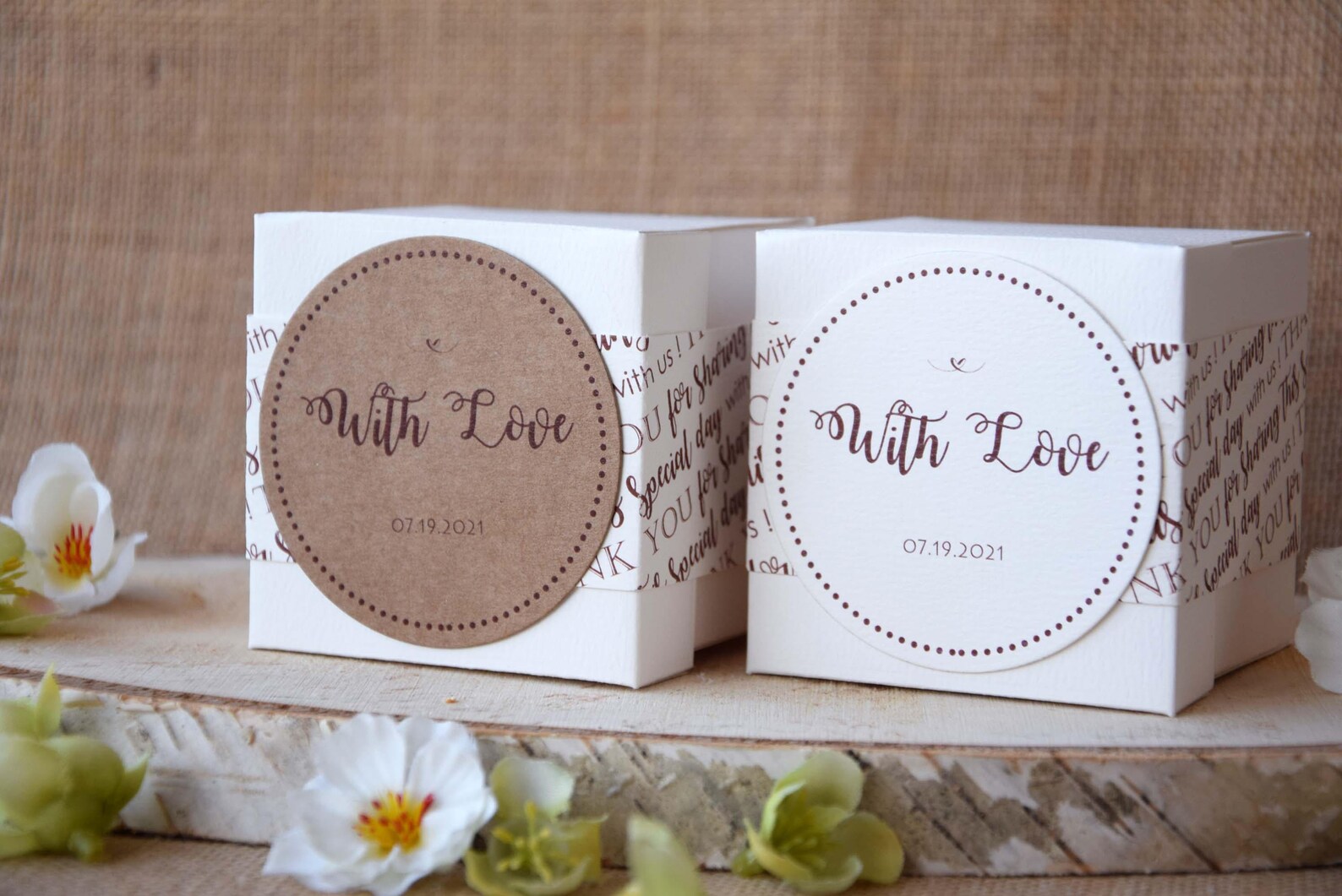 Personalized Square Wedding Favor Boxes, Custom Wedding Gift Boxes ...
