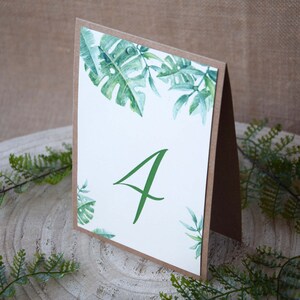 Botanical Wedding Table Numbers, Leafs Table Numbers, Botanical Leafs ...