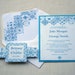 Turquoise Tile Wedding Invitation, Portuguese Tile Wedding Invite ...