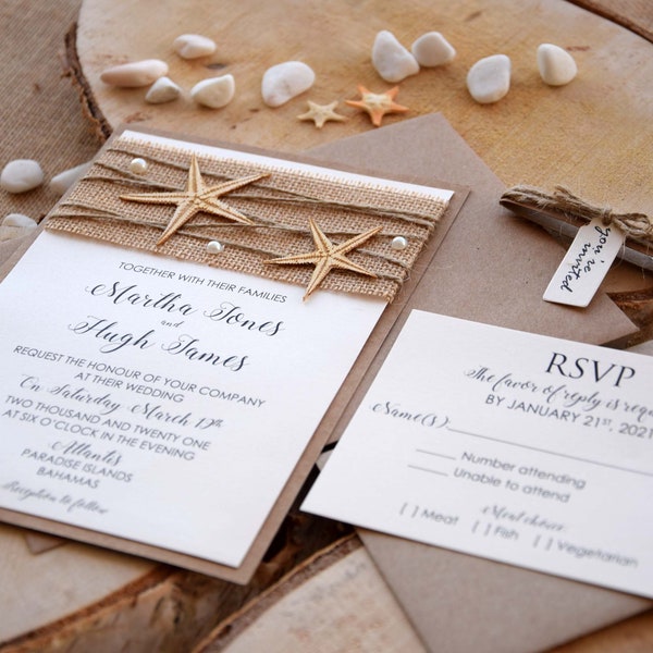 Beach Wedding Invitation - Etsy