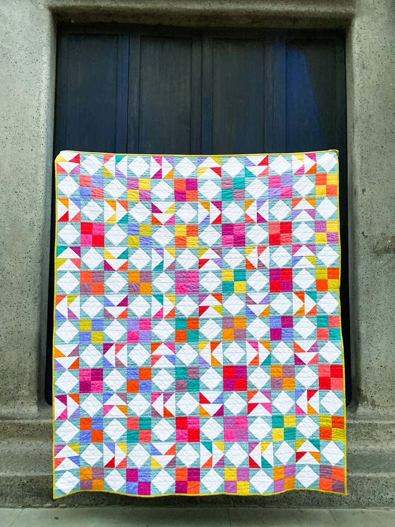Hidden Shapes Quilt Pattern - Modern Quilt Pattern - Fat Quarter ...