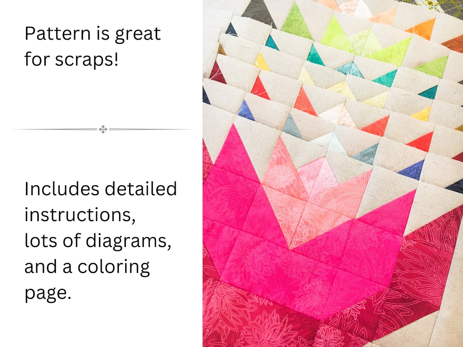 Lodhi Garden Quilt Pattern Modern Quilt Pattern Lotus Flower Quilt ...