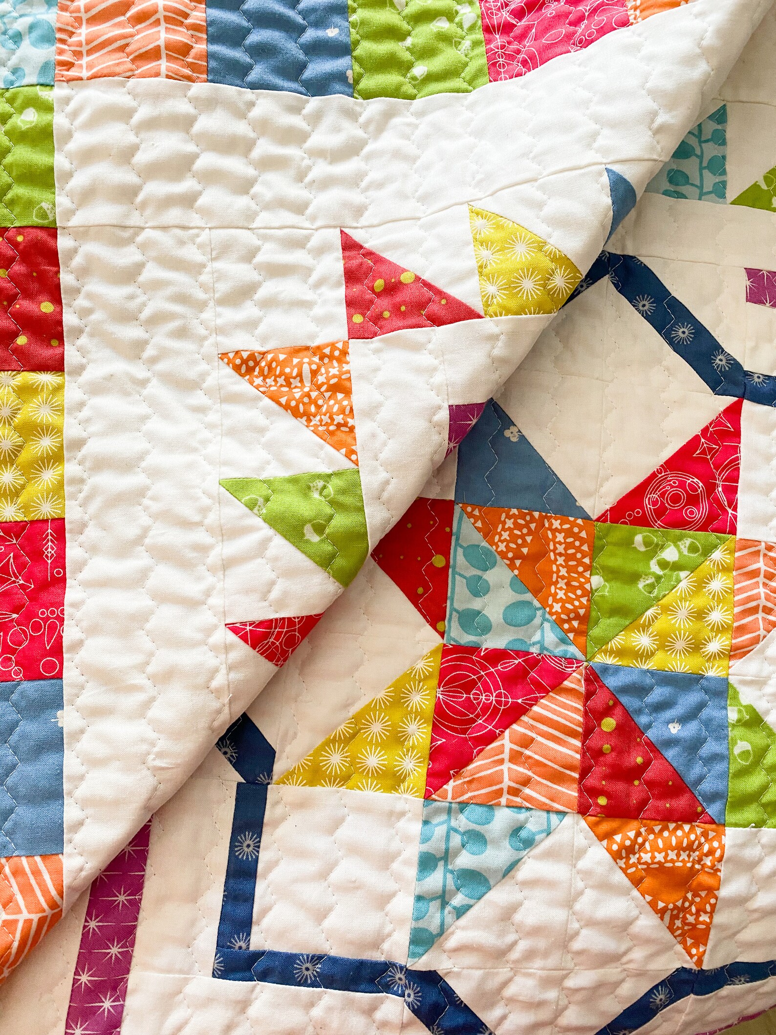 Framed Patchwork Star Modern Quilt Pattern Modern Star Quilt Pattern ...