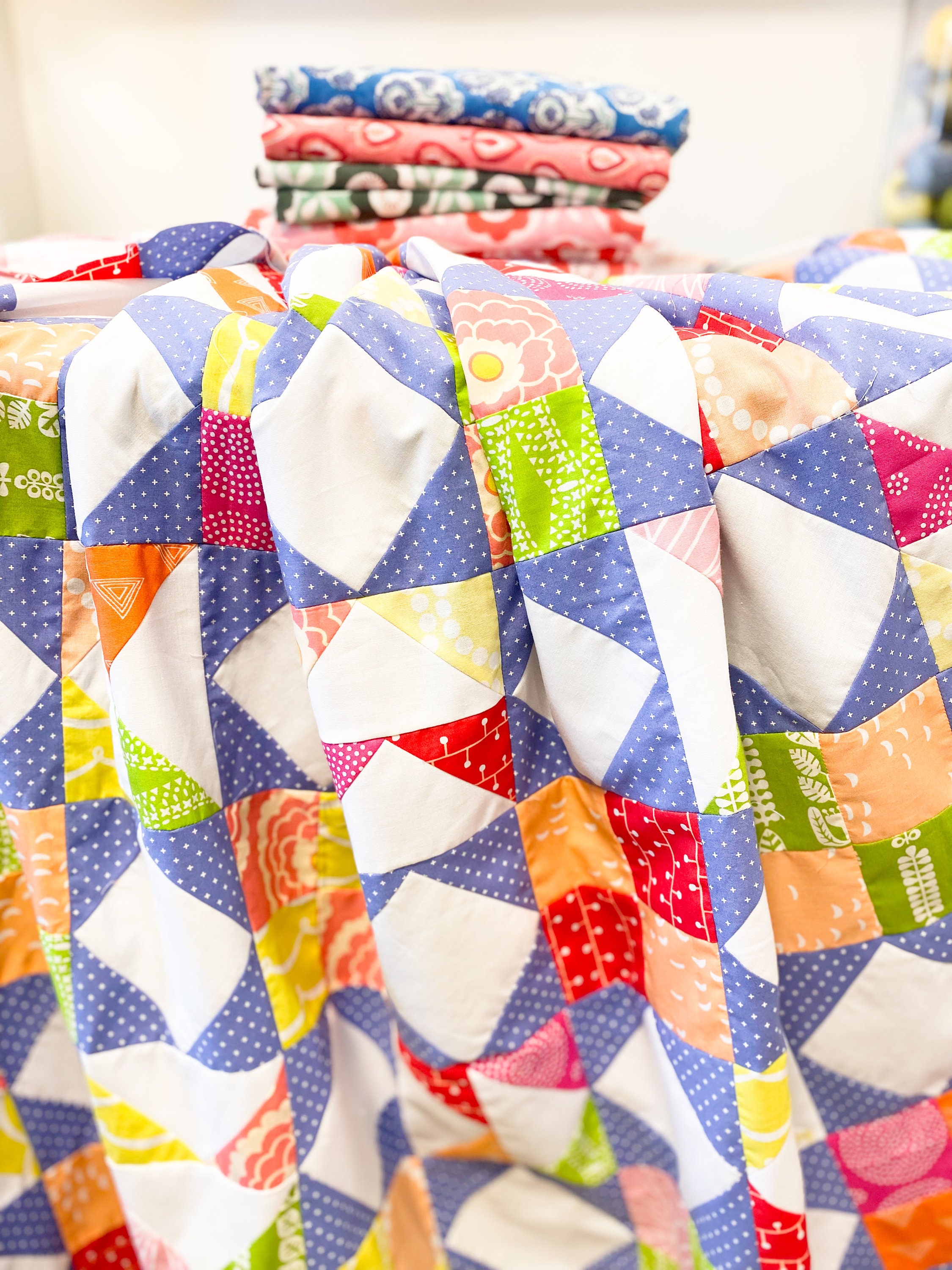 Hidden Shapes Quilt Pattern Modern Quilt Pattern Fat Quarter Friendly ...