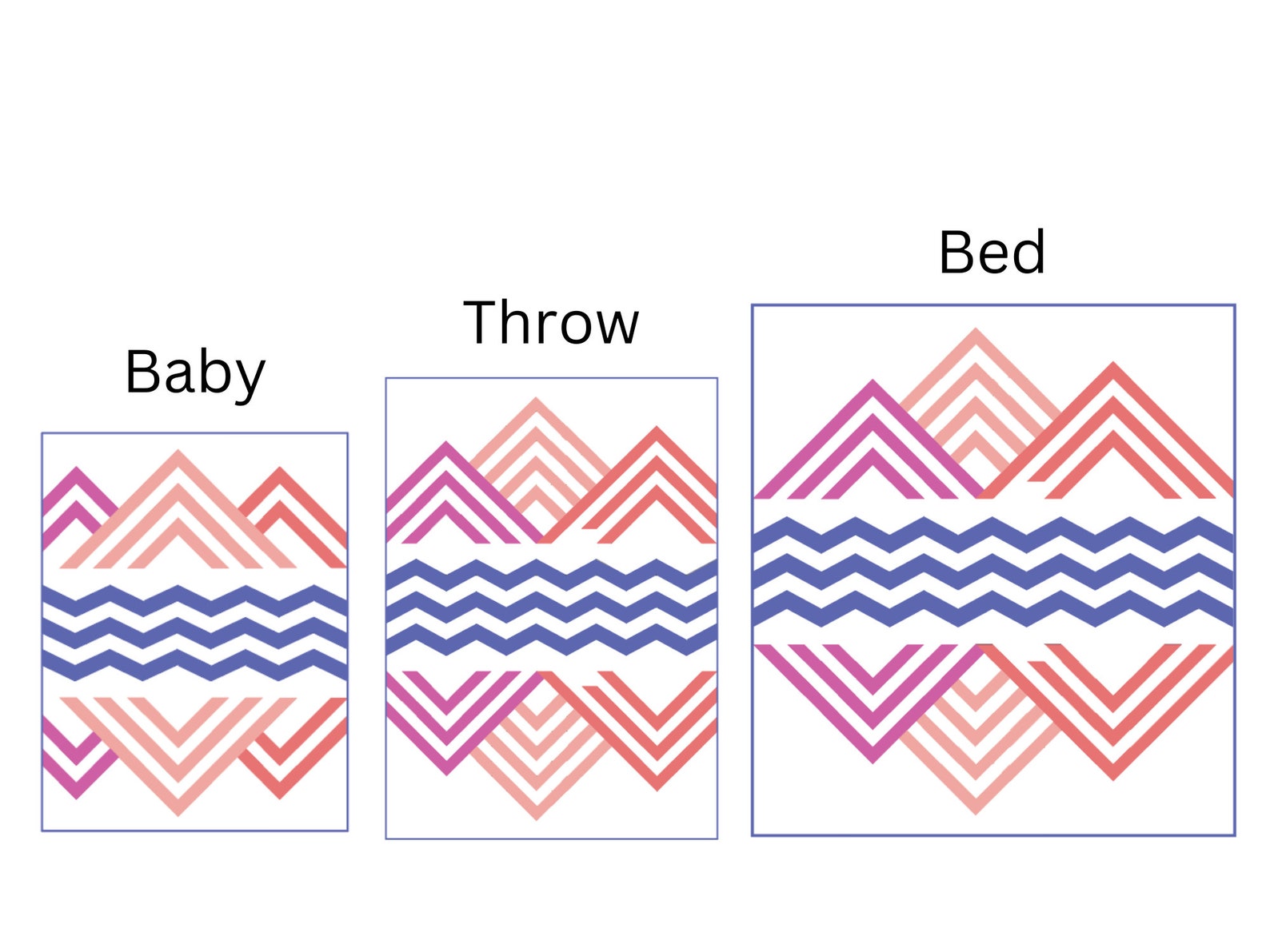 Little Three Creeks Quilt Pattern - Modern Mountain Quilt - Three ...