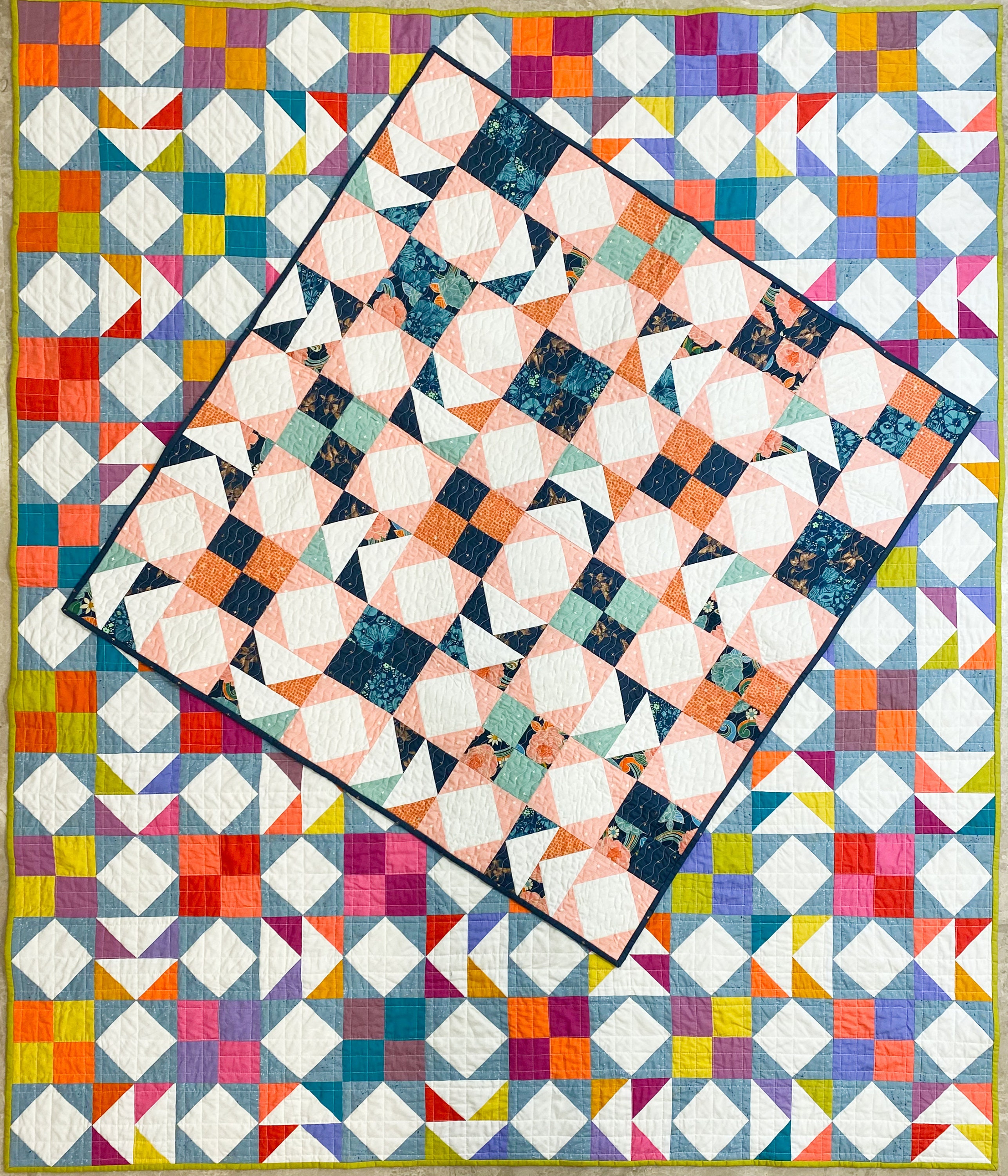 Hidden Shapes Quilt Pattern - Modern Quilt Pattern - Fat Quarter ...