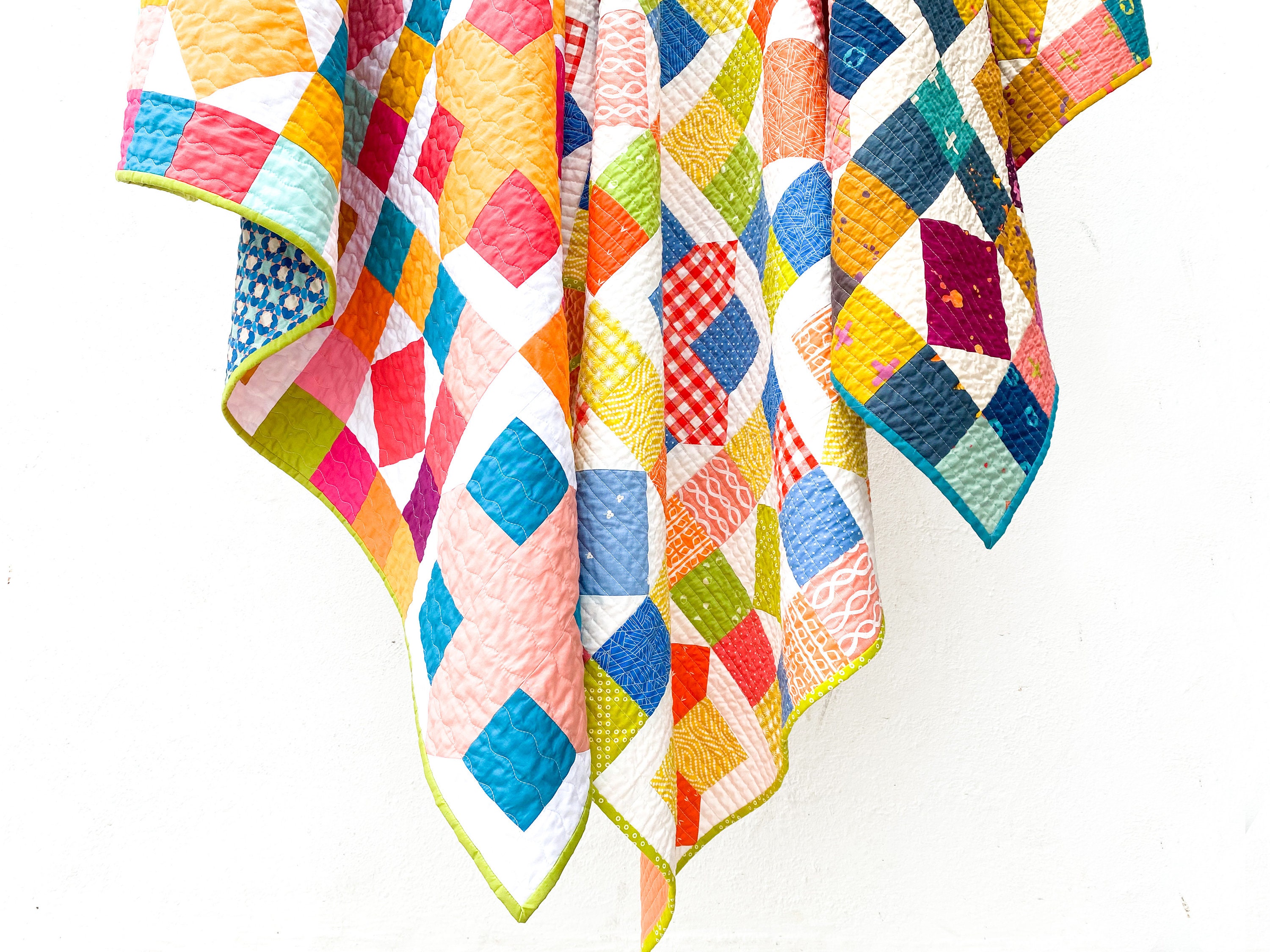 Colored Glass Quilt Pattern - PDF Quilt Pattern - Fat Quarter Quilt ...