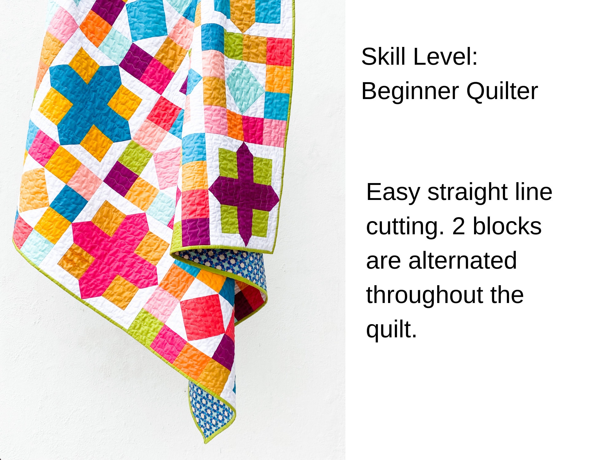 Colored Glass Quilt Pattern - PDF Quilt Pattern - Fat Quarter Quilt ...