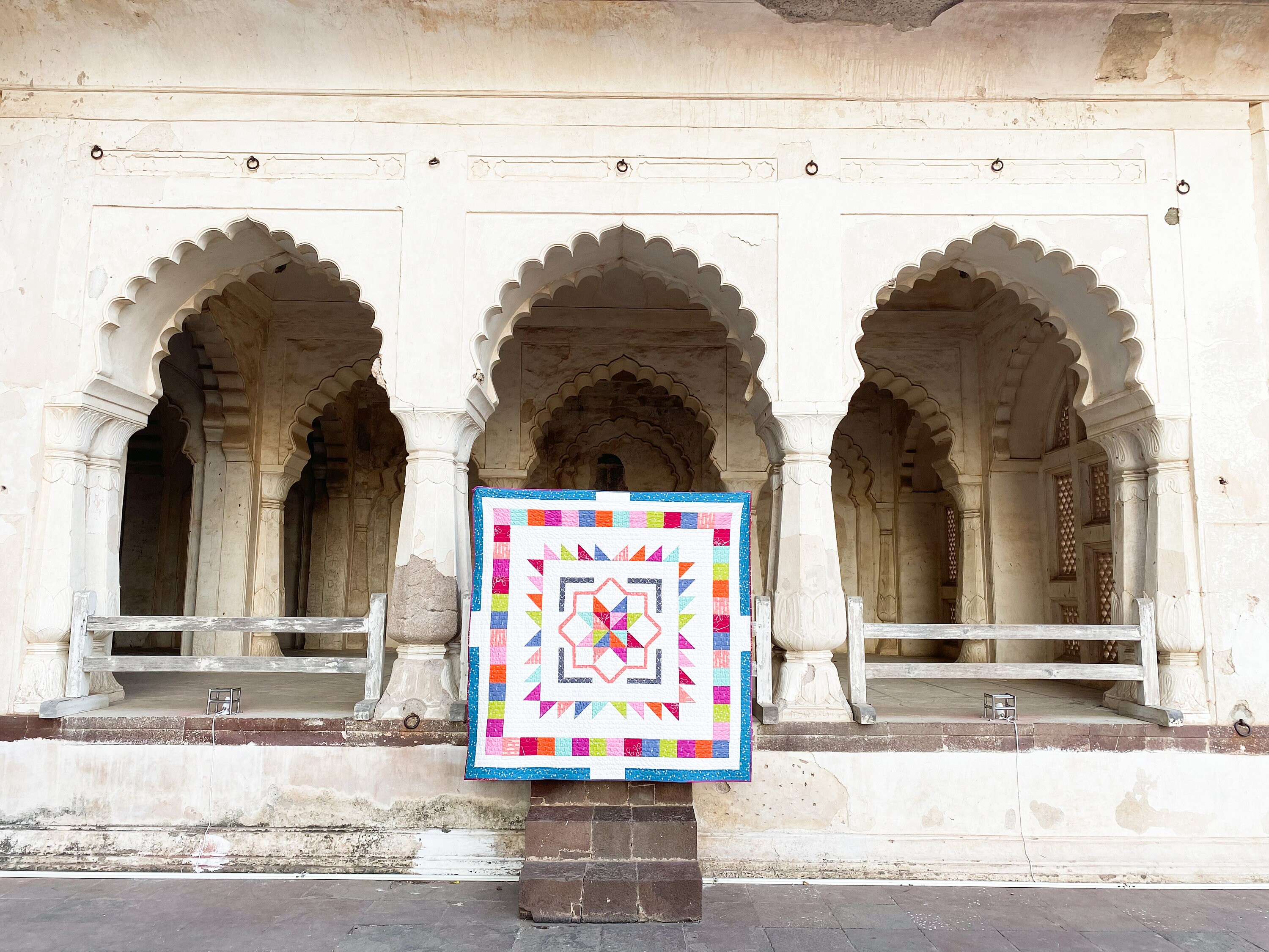 Framed Patchwork Star Modern Quilt Pattern Modern Star Quilt Pattern ...