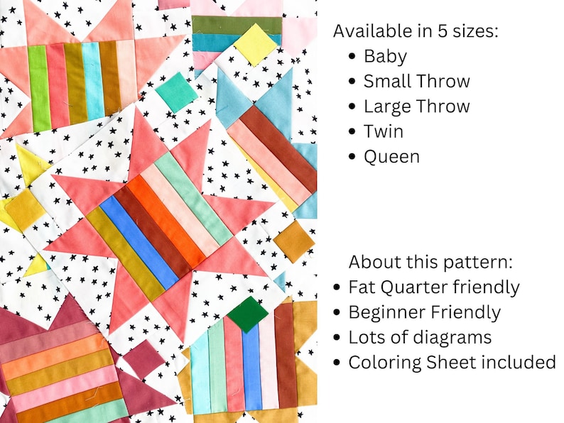Northwest Star Quilt Pattern - Modern Quilt Pattern - Stawtooth Star ...
