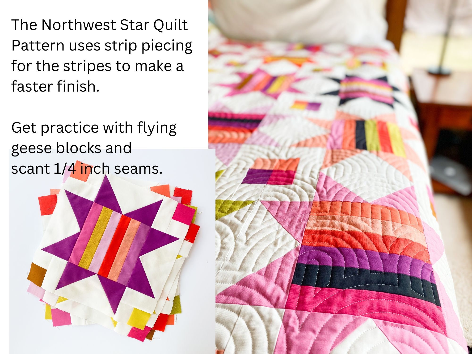 Northwest Star Quilt Pattern - Modern Quilt Pattern - Stawtooth Star ...