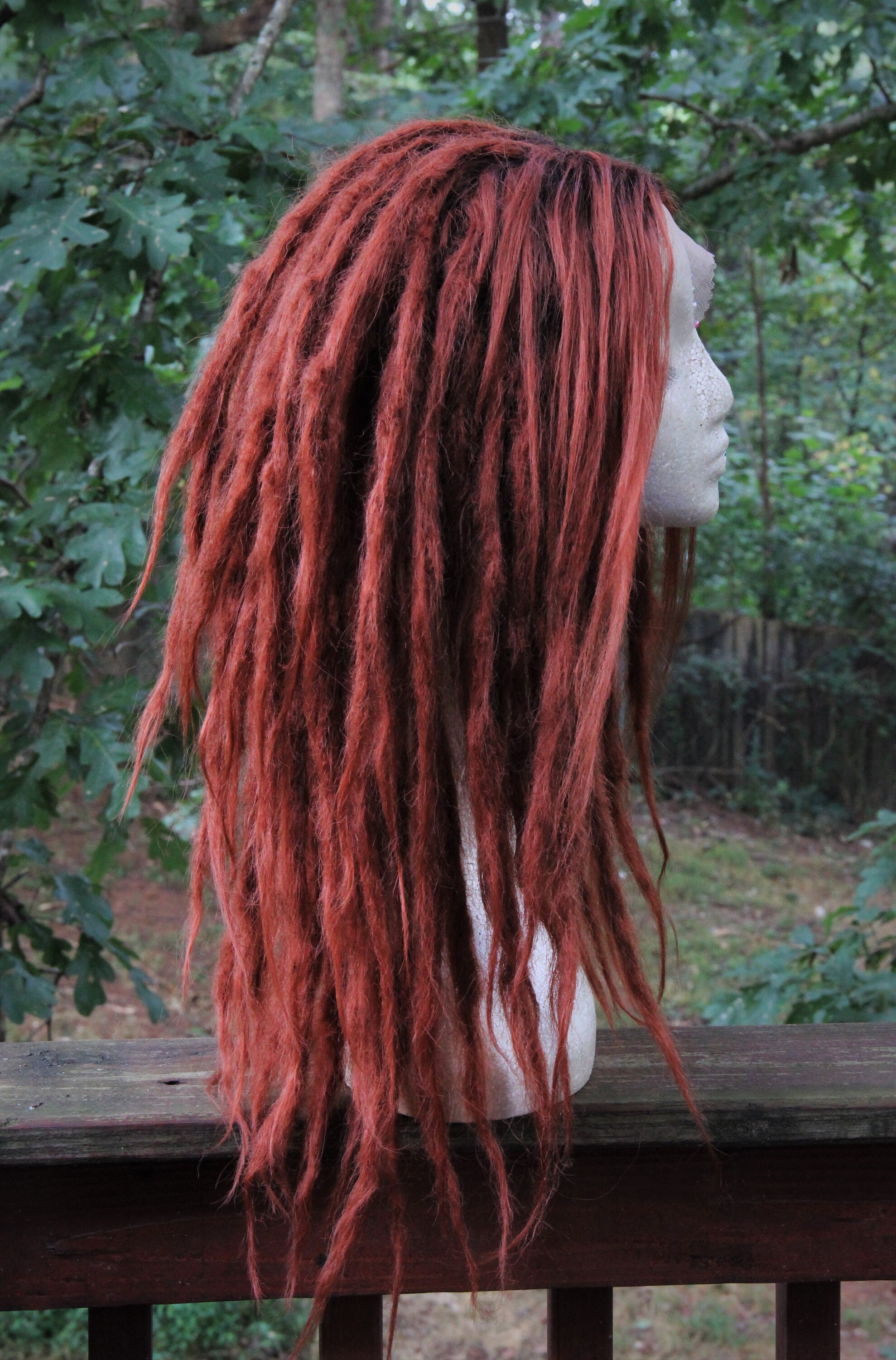 Ginger Red Synthetic Lace Front Dreadlock Wig Dreadlock | Etsy