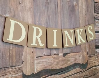 Drinks banner | Etsy