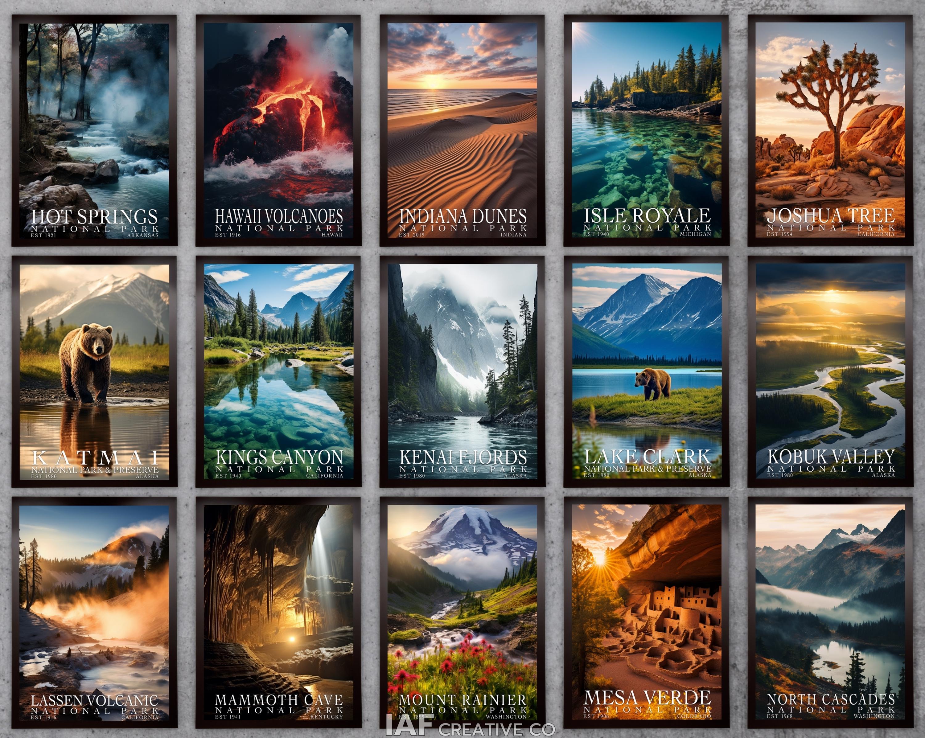 63 US National Park Prints, Digital Posters, Travel Wall Decor, USA ...