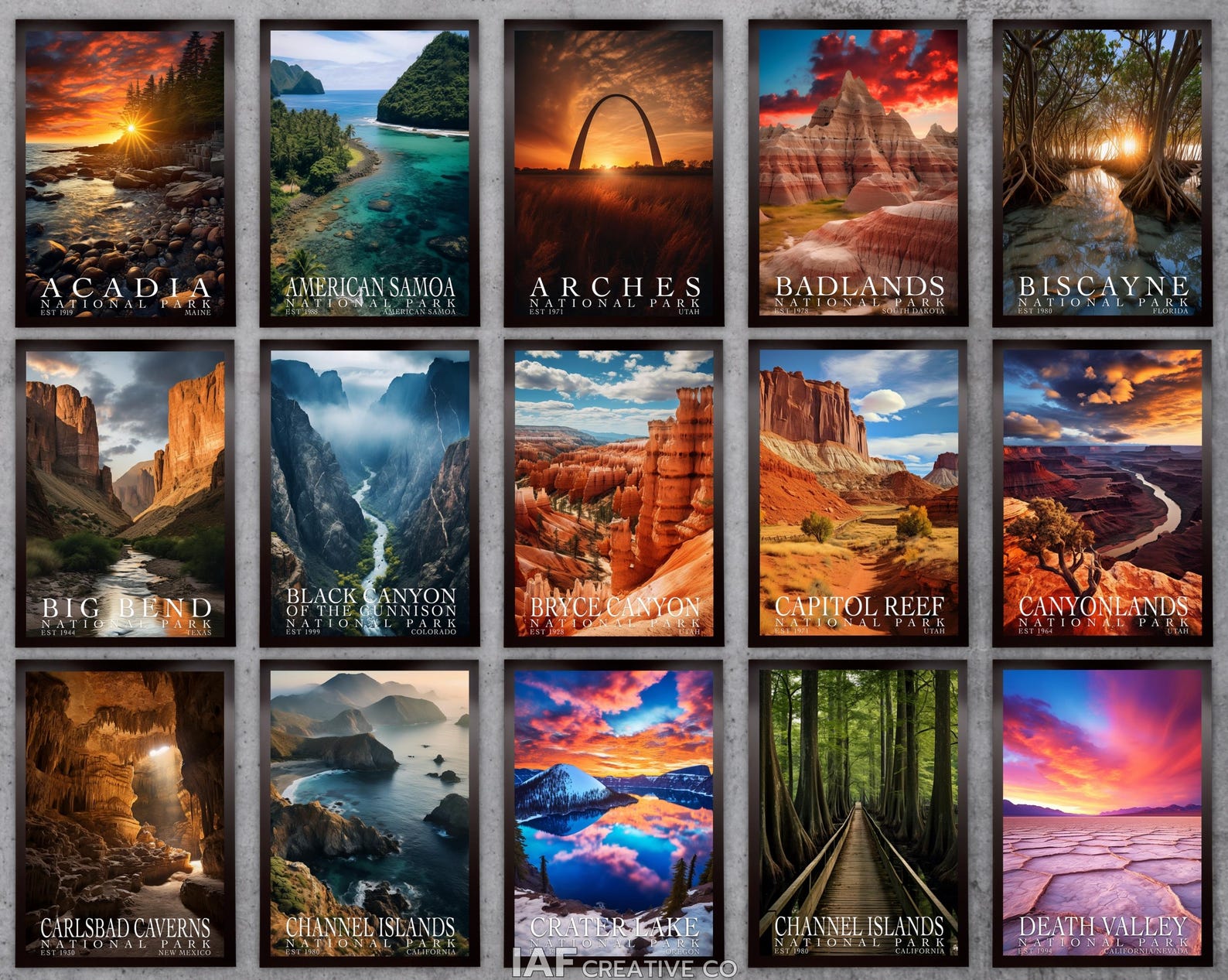 63 US National Park Prints, Digital Posters, Travel Wall Decor, USA ...