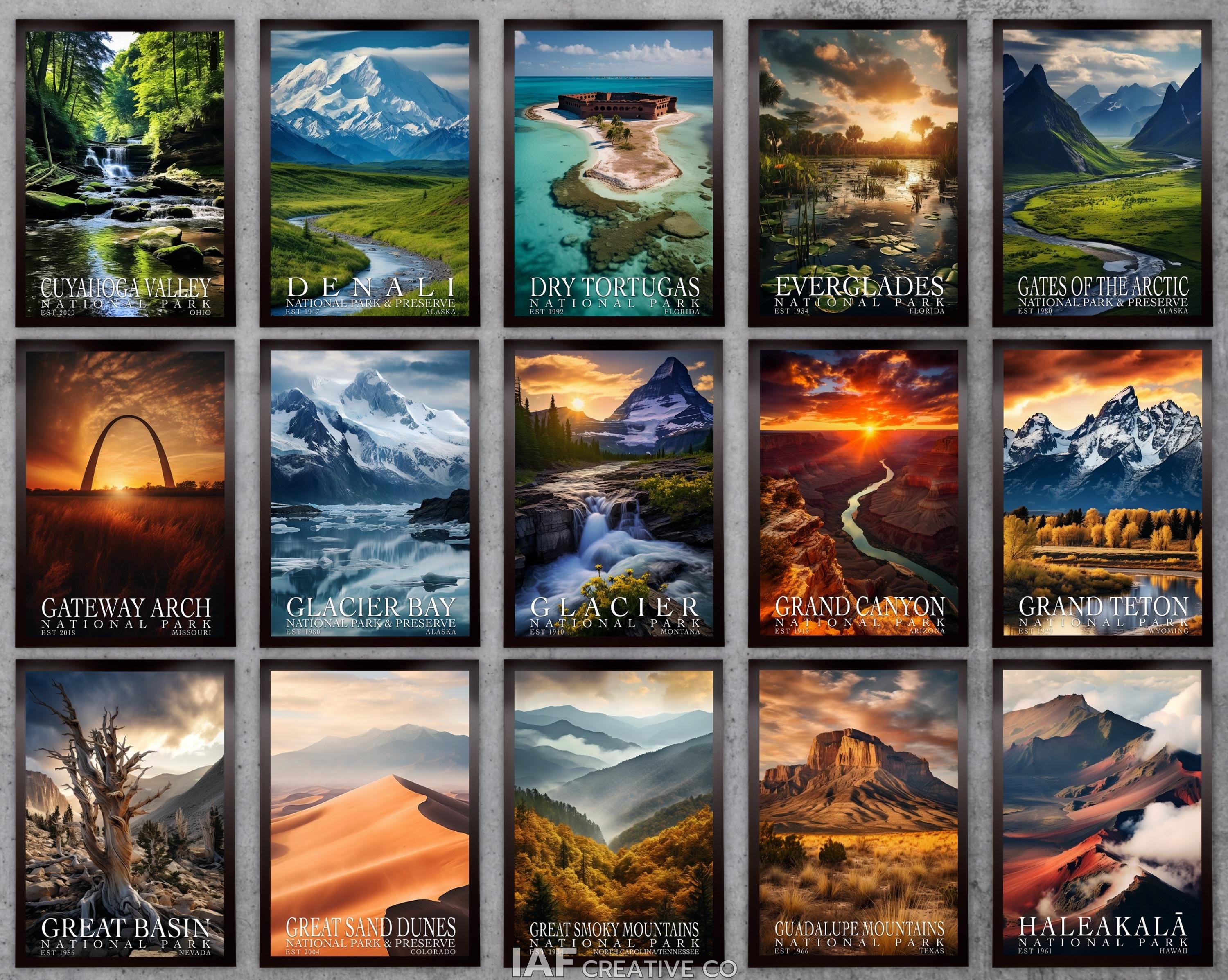 63 US National Park Prints, Digital Posters, Travel Wall Decor, USA ...