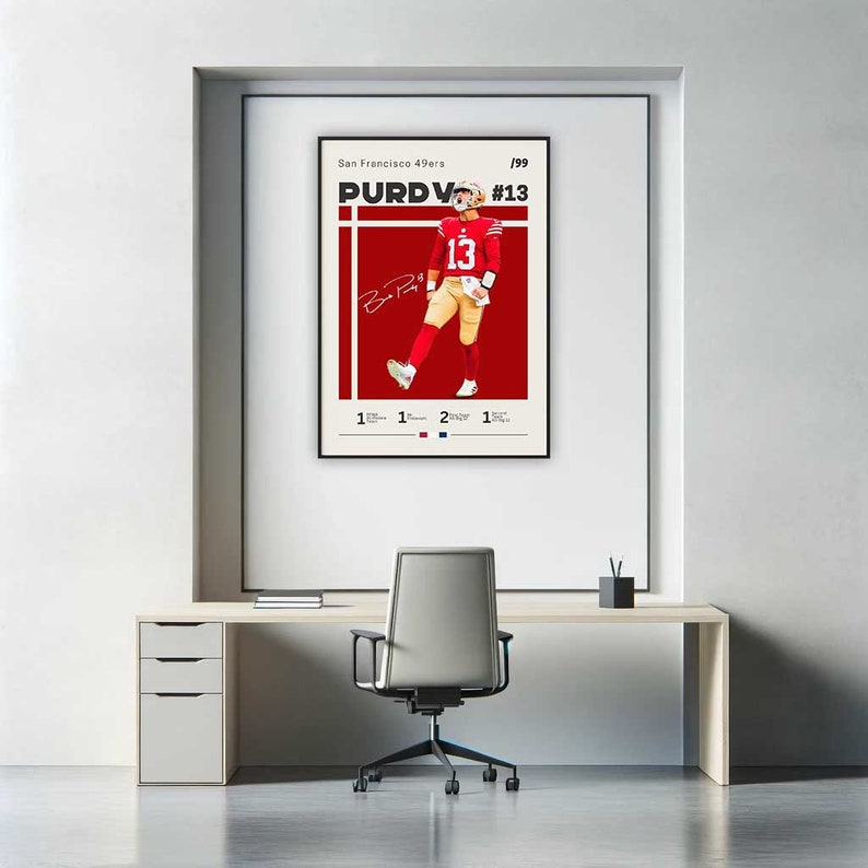 Brock Purdy Poster, San Francisco 49ers, NFL Fans, NFL Poster, Football ...