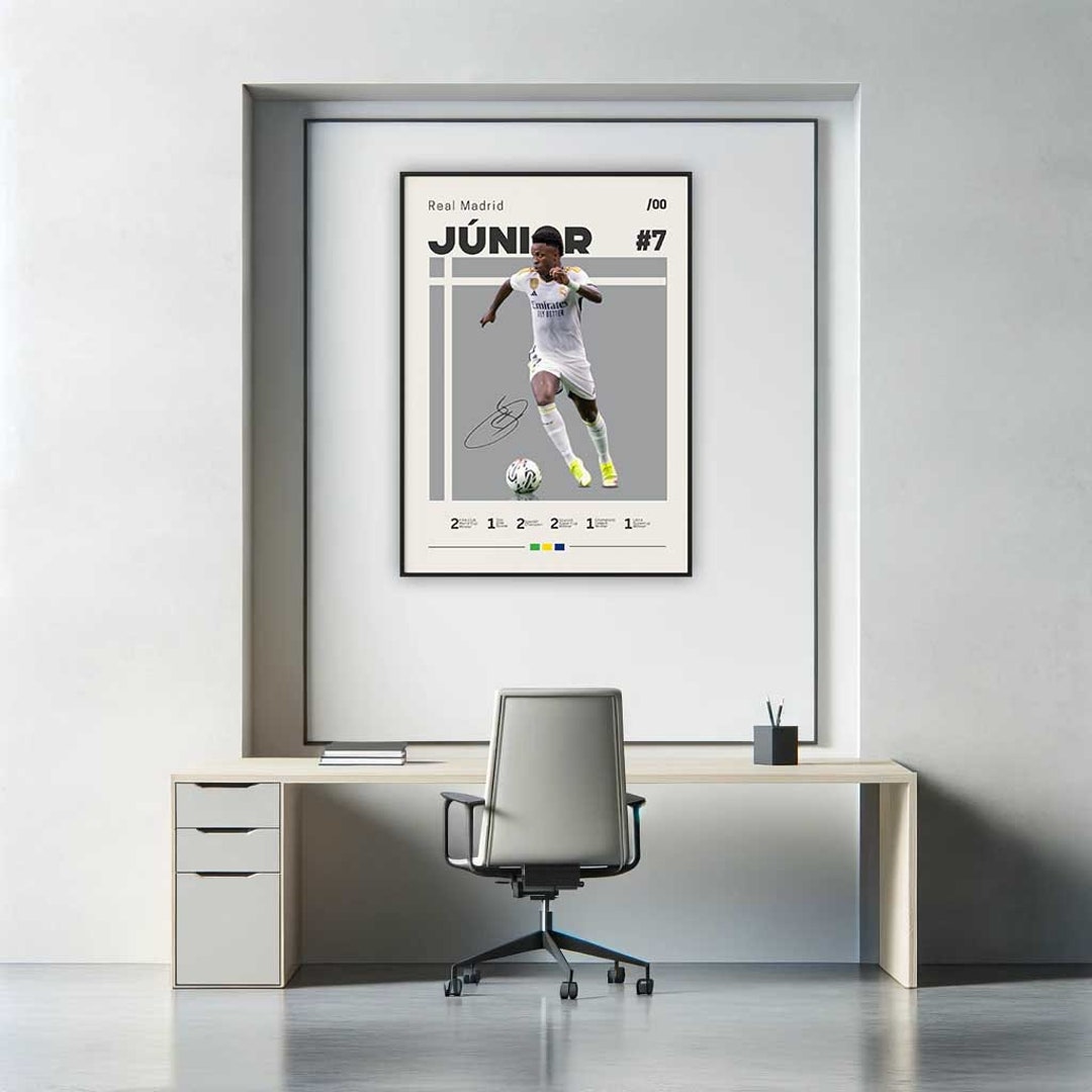 Vinicius Junior Poster, Real Madrid, Football Print, Football Poster ...