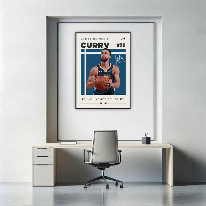 Steph Curry Poster, Golden State Warriors, NBA Fans, NBA Poster ...